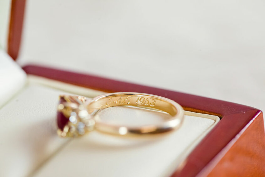 Engraving inside engagement ring - Jodie Gearing